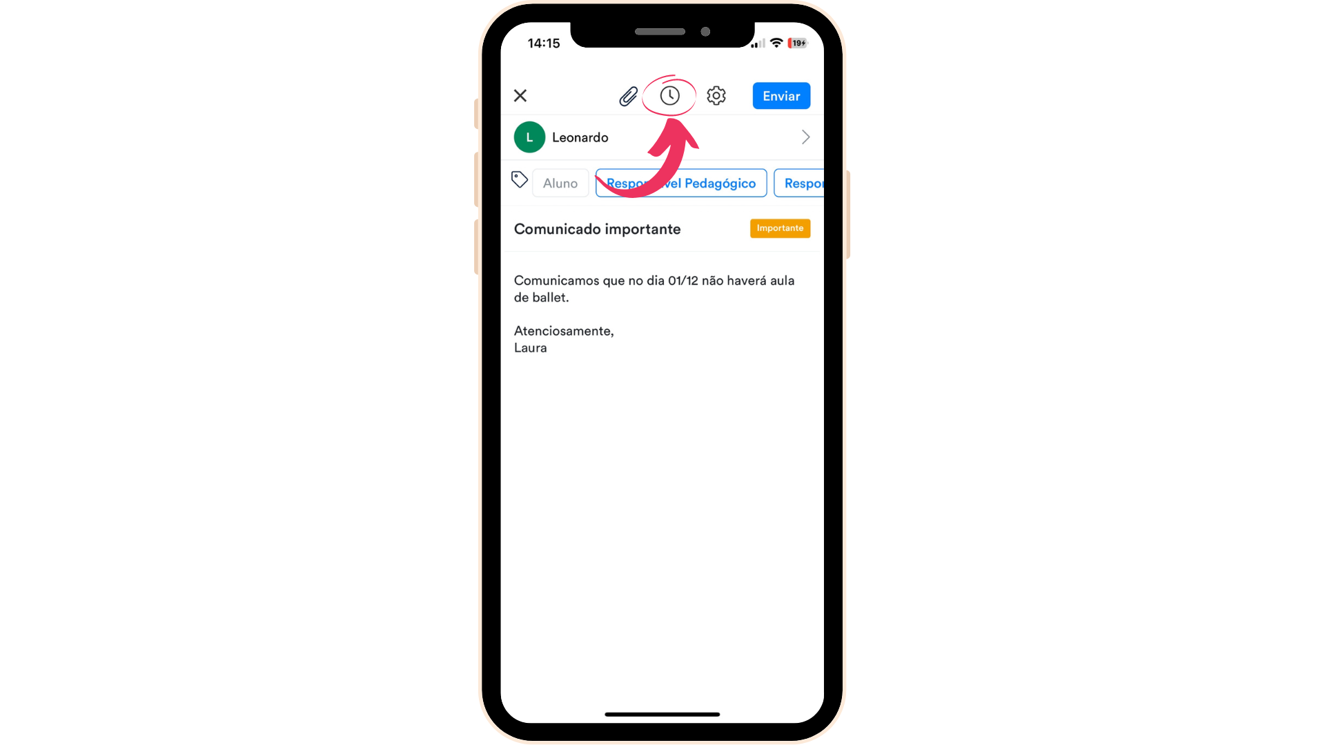 Como agendar o envio de mensagens no ClassApp – ClassApp Ajuda